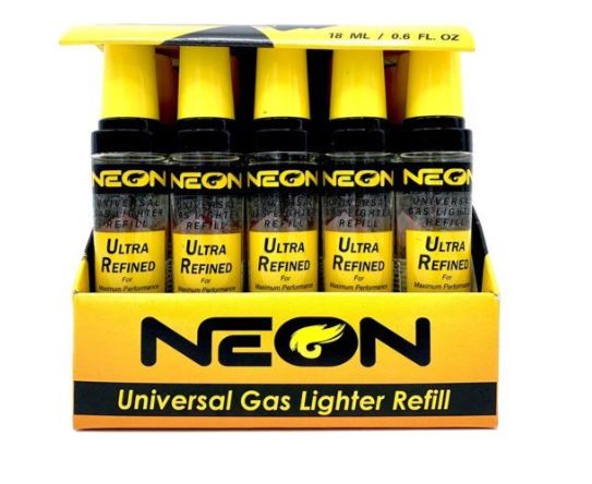 NEON ULTRA REFINED | GAS LIGHTER REFILL | 20 COUNT | 18ML ...